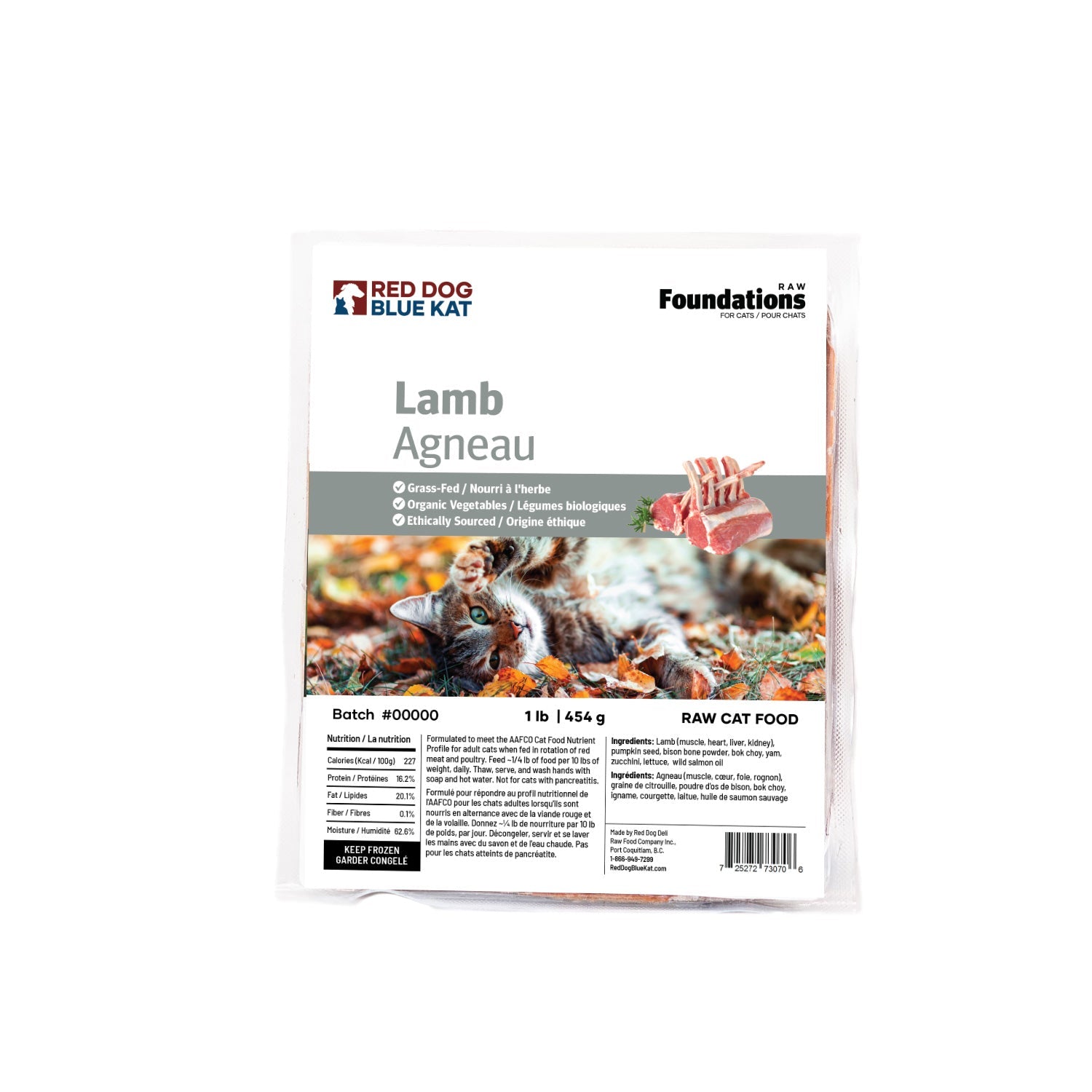 Red Dog Blue Kat Foundations Lamb Recipe for Cats